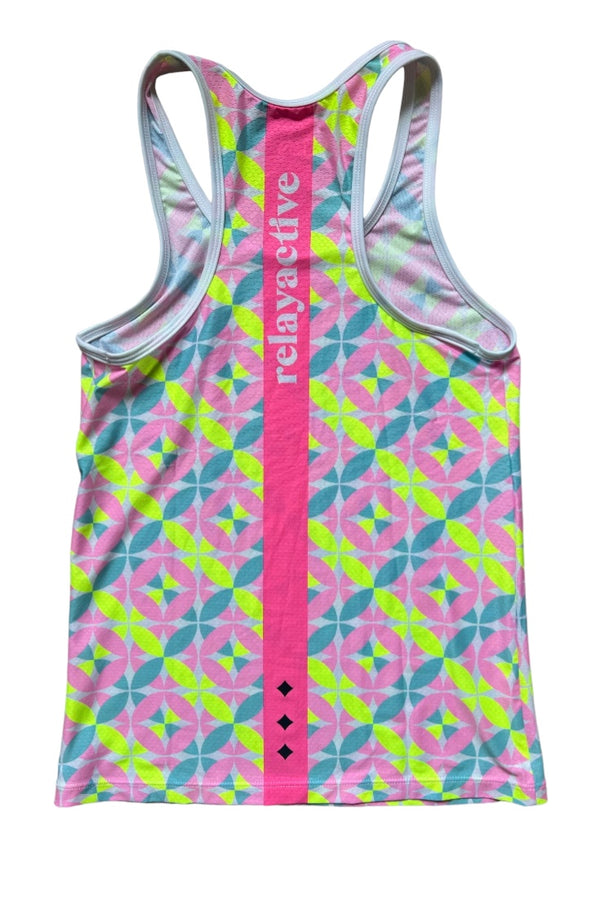 Neon Kaleidoscope Singlet - Relay Active